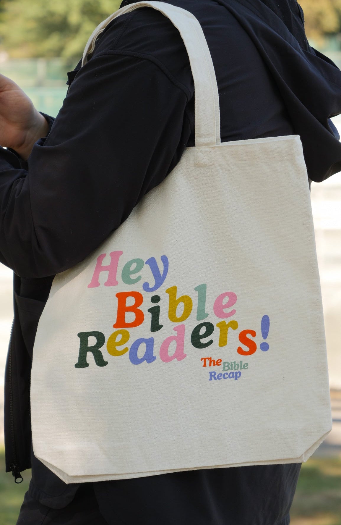 Hey Bible Readers Tote – The Bible Recap